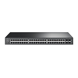 TP-Link 48 Port Gigabit Switch | Smart Managed Switch w/ 4 SFP Slots | Limited Lifetime Protection | Support L2/L3/L4 QoS, IGMP and Link Aggregation | IPv6 and Static Routing (T1600G-52TS)