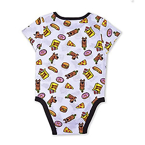 Warner Bros. Scooby-Doo Boys’ 4 Pack Bodysuit for Newborn and Infant – Blue/Grey