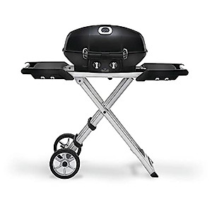 Napoleon Travelq Portable Propane Gas BBQ - PRO285X-BK - Includes Scissor Cart, Use for Tailgating, Camping, & Small Outdoor Spaces