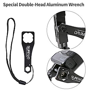 Aluminum Motorcycle Chin Helmet Mount Compatible with GoPro Hero 11/10/9/8 Black/AKASO/Campark/YI Action Camera and More (Aluminum Motorcycle Chin Helmet Mount)