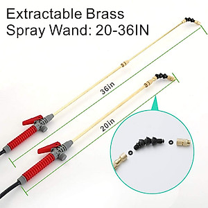 ITISLL Garden Pump Sprayer Telescopic Brass Wand 18-29in(619NT7)