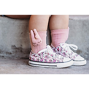 Generic Girls 3D animals socks - Set of 4 cute pairs of socks - warm and comfortable socks - adorable socks - (1-3 years), Pink, Medium