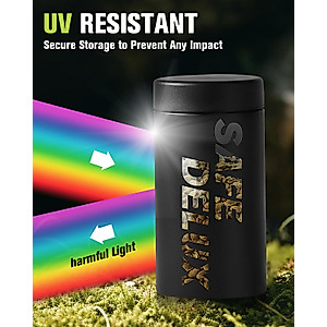 SafeDelux Glass Jar Airtight Container Matte Viewing Jars for Spices, Coffee, Teas & More, Air Tight Jar, Thick UV Protection Glass Screw-Top Lid (Black & White, Large & Small)