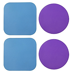 4pcs Jar Opener Gripper Pads, Rubber Jar Grippers Multi-function Jar Opener for Seniors with Weak Hands Coasters (Blue, Purple)