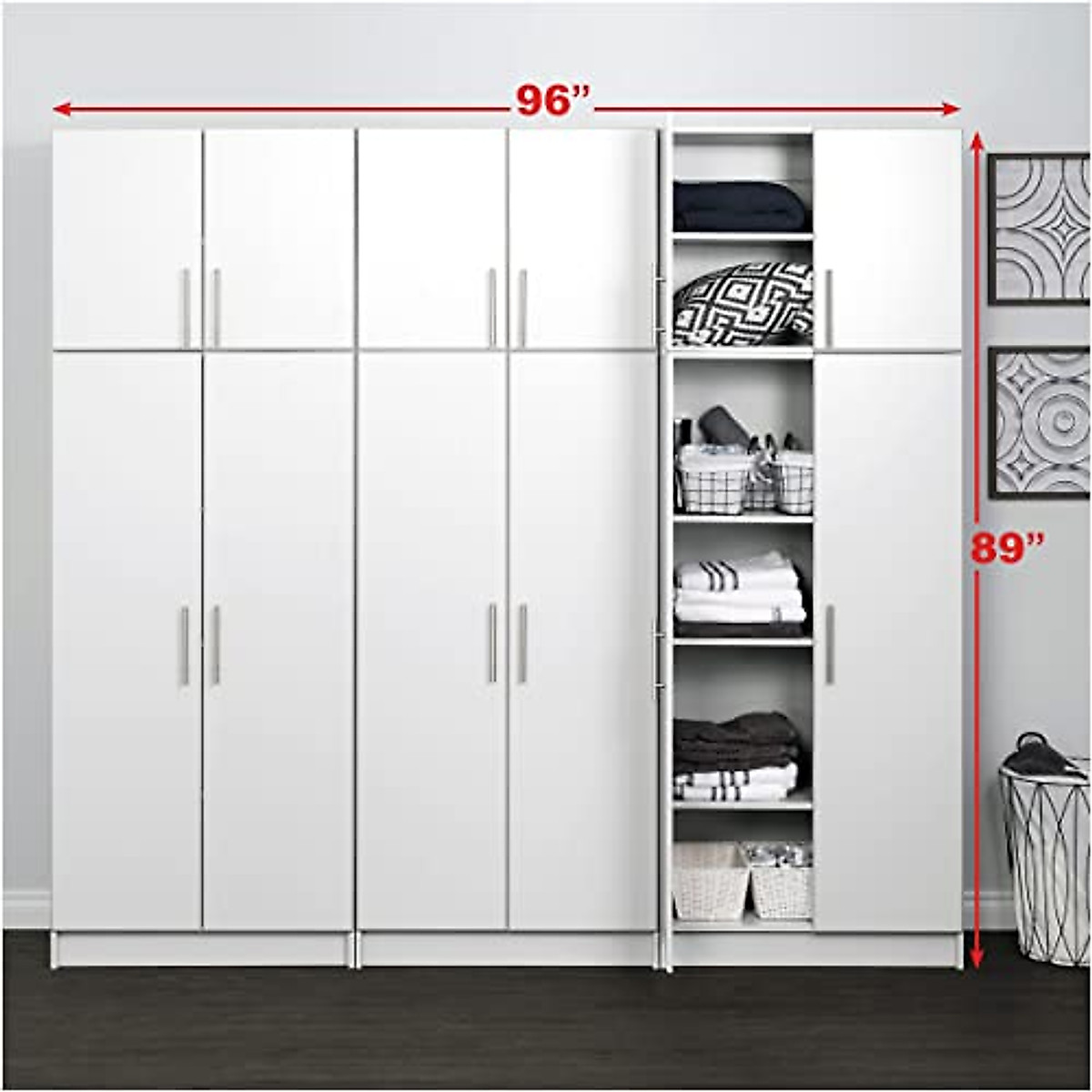 Prepac D Elite Storage Cabinet Set, 6 pc, White