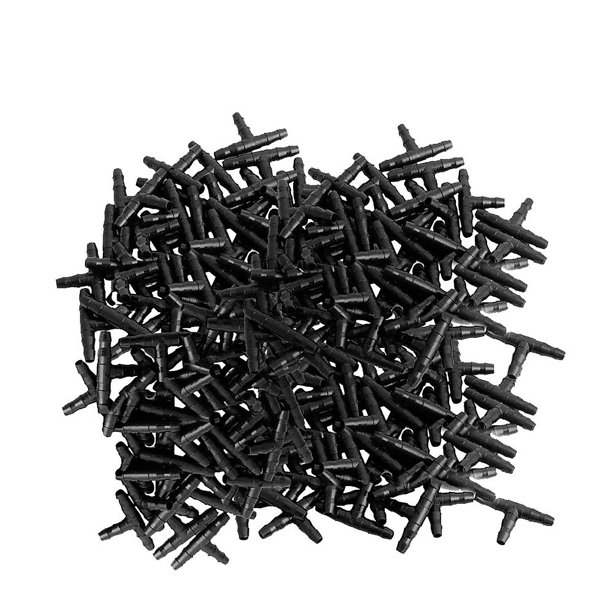 Drip Irrigation Kit Adjustable Drip Irrigation Dripper, Drip Irrigation Tee Rod Connector, Lawn and Herb Garden Irrigation Hose Fitting Sprinkler Irrigation System / 50 Pairs(Black+ Red)