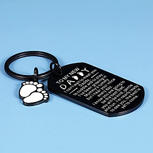 First Time Dad Gifts Keychain New Dad to Be Gifts from Wife Father to Be Gifts for Soon to Be Dad Men Birthday Gifts Him New Father Father’s Day Fiancee New Mommy Pregnancy Baby Announcement