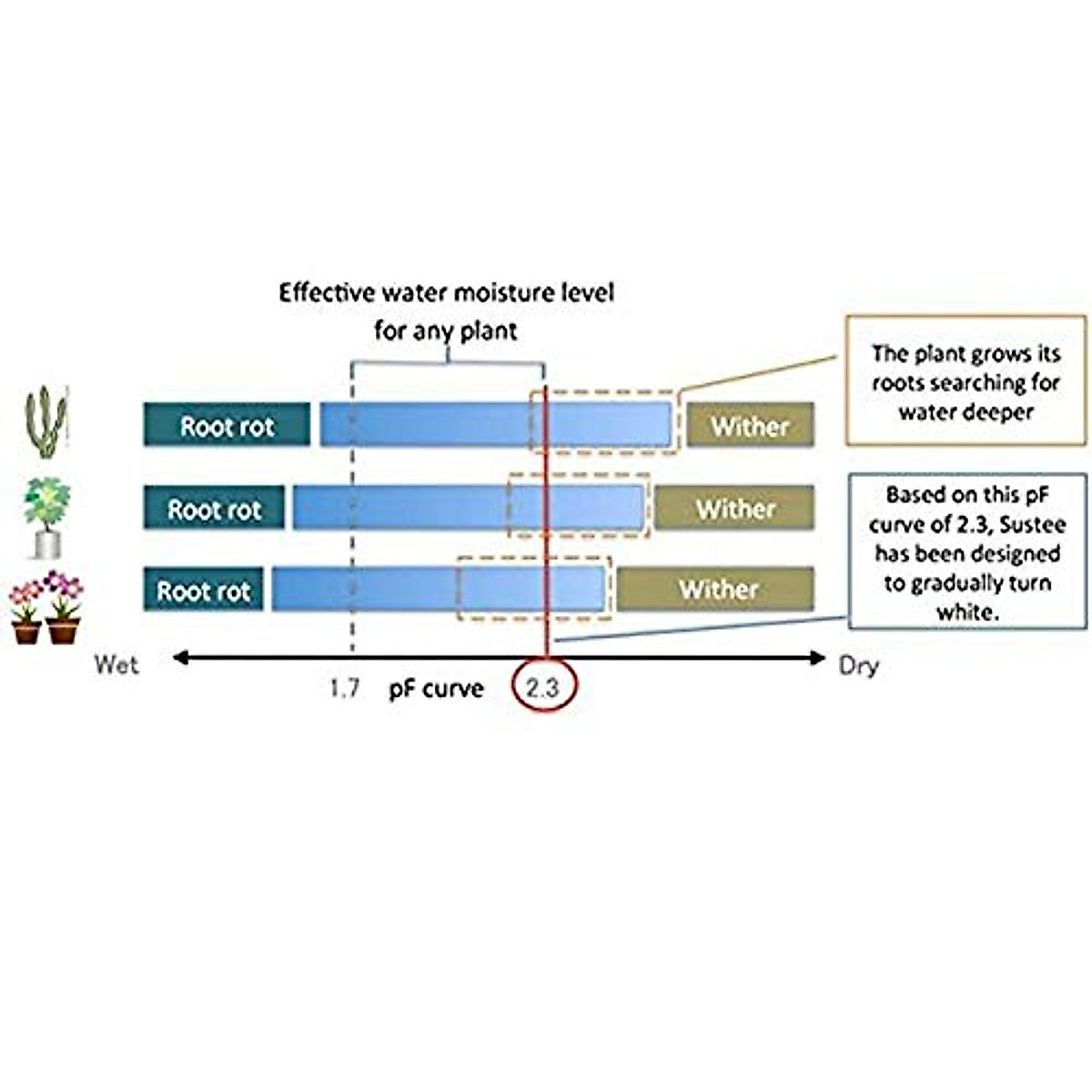 IPPINKA Sustee Aquameter, Set of 4, Plant Soil Moisture Sensor (Green, Medium)