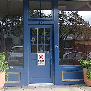 2-Pack No Firearms Guns Or Weapons Allowed Sign, 10"x 7" .04" Aluminum Reflective Sign Rust Free Aluminum-UV Protected and Weatherproof