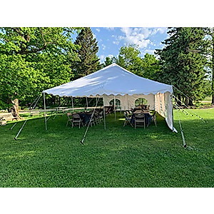 Quictent 20x40 Fire Retardant Pole Party Tents Heavy Duty PVC Vinly Pole Tent Wedding Party Canopy with Carry Bags