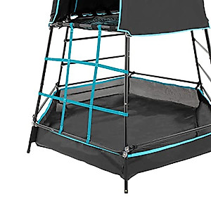 TP Toys UFO Explorer Jungle Gym | Outdoor Play Structure for Kids Combines Kids Climber with Play Pit and Upper Level Fort | Active Backyard Fun for Kids Ages 3-8.