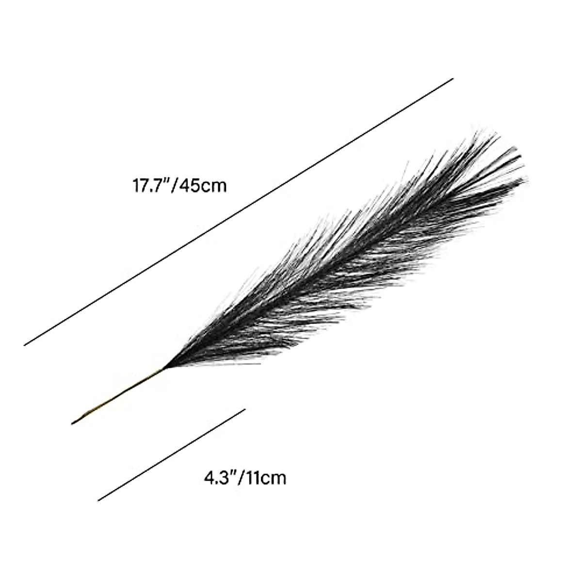 Mandy's 20pcs Black Silk Pampas Grass Artificial Flowers 18" for Home Kitchen Wedding Decorations Wedding Floral Arrangement