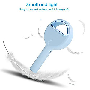 Bladeless Fan, 3-Speed USB Rechargeable Portable Mini Fan Ultra-Low Noise Adjustable Handheld Personal Fan for Kids, Girls, Women, Men, Travel, Indoor, Outdoor(Blue)