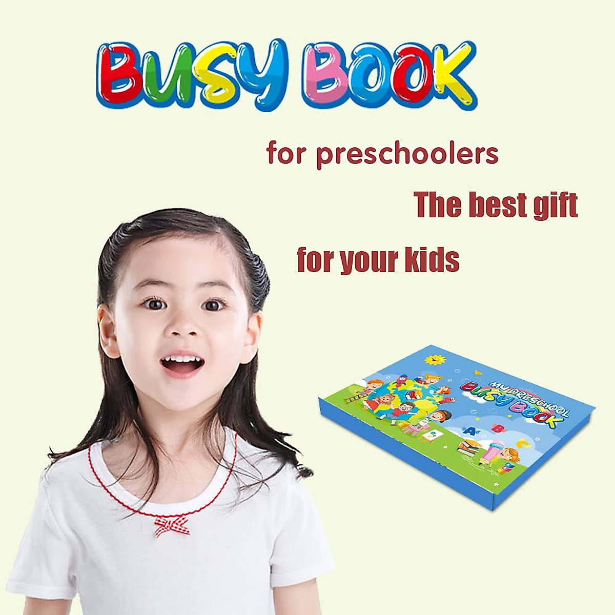 My Preschool Toys Gift for Kids & Toddlers Boy Girls,Reusable Waterproof Busy Book Quiet Book Activity Board Busy Educational Learning Toys Work Book(11 Themes-Style C)