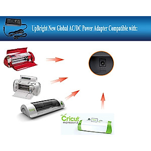 UpBright 18V 2.5A AC/DC Adapter Compatible with Cricut Explore Air 2 Expression 2 Create Mini Cake Maker Cutting Machine Cutter 14-0001 JOD-SWR-05758 KSAH1800250T1M2 KSAS0451800250M2 Power Supply Cord