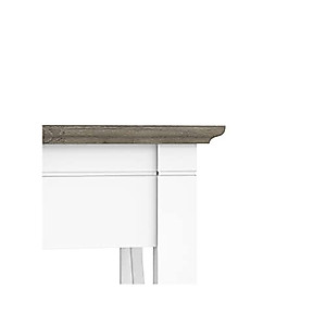 Bush Furniture Key West Writing Table for Home Office | Small Modern Farmhouse Desk, 48W, Pure White and Shiplap Gray