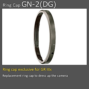 RICOH Ring Cap GN-2 (DG) Dark Gray [Compatible Models: GR IIIx] [Dark Gray Color with Metallic Finish] [Replacement Ring Cap to Dress up The Camera] 30492