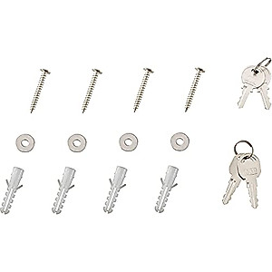 Global Industrial Medium Narcotics Cabinet, Double Door & Door Lock, 16" W x 8" D x 24" H, Beige