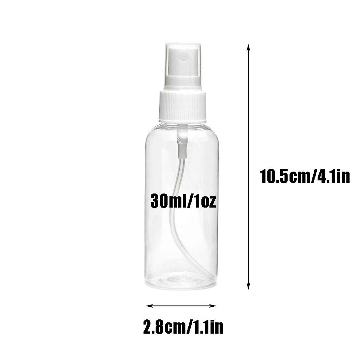 Anyumocz 30 Pack 30ml(1oz) Fine Mist Mini Clear Spray Bottles with Pump Spray Cap Refillable-Reusable Empty Plastic Bottles Travel Bottle for Essential Oils,Travel,Perfumes