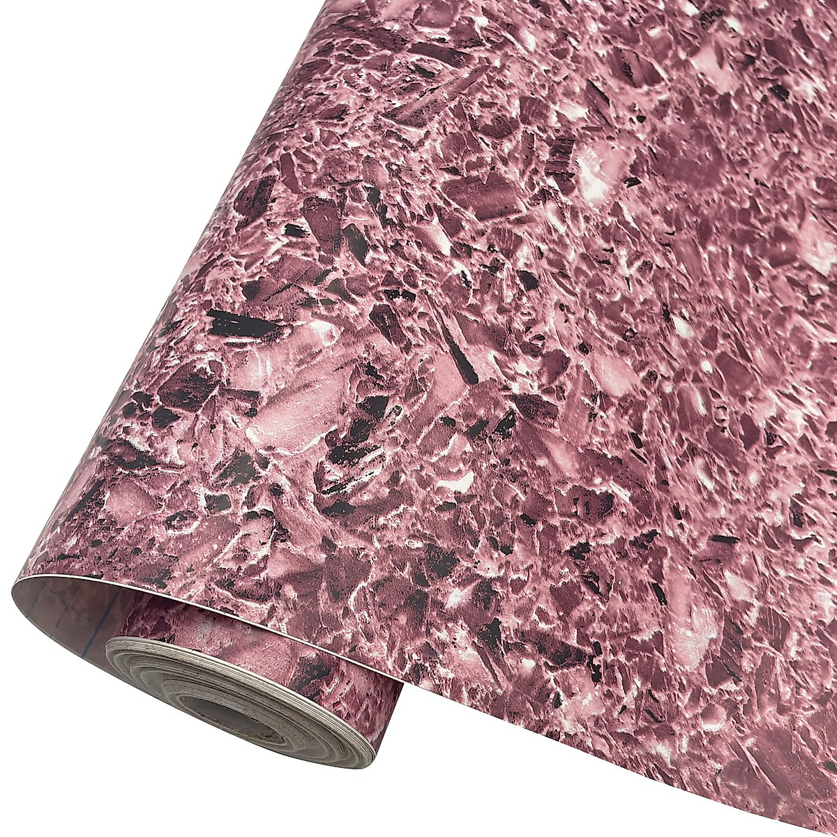 Yifely Purple Granite Marble Effect Furniture Paper Removable Vinyl Shelf Liner Cupboard Sticker 17.7 Inches by 9.8 Feet