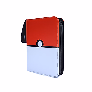Binder for Pokemon Card Binder of 400 Card Collection/4 Pocket Card Binder/Trading Card Binder/Card Album with Zipper, 50 Sheets