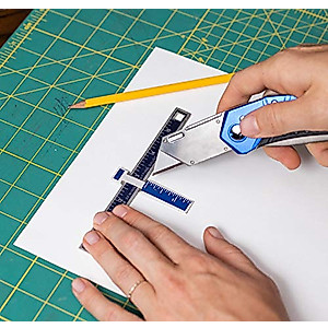 BirdRock Home Premium Folding Utility Knife – 2 Pack - Small Compact Pocket – Folding Box Cutter Tool – 3 Extra Razor Blades – Cut Cardboard Boxes – Locking Safety Knife Set