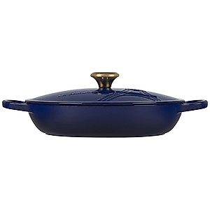 Le Creuset Eiffel Tower Collection Enameled Cast Iron Signature Braiser with Lid, 3.5 qt., Indigo