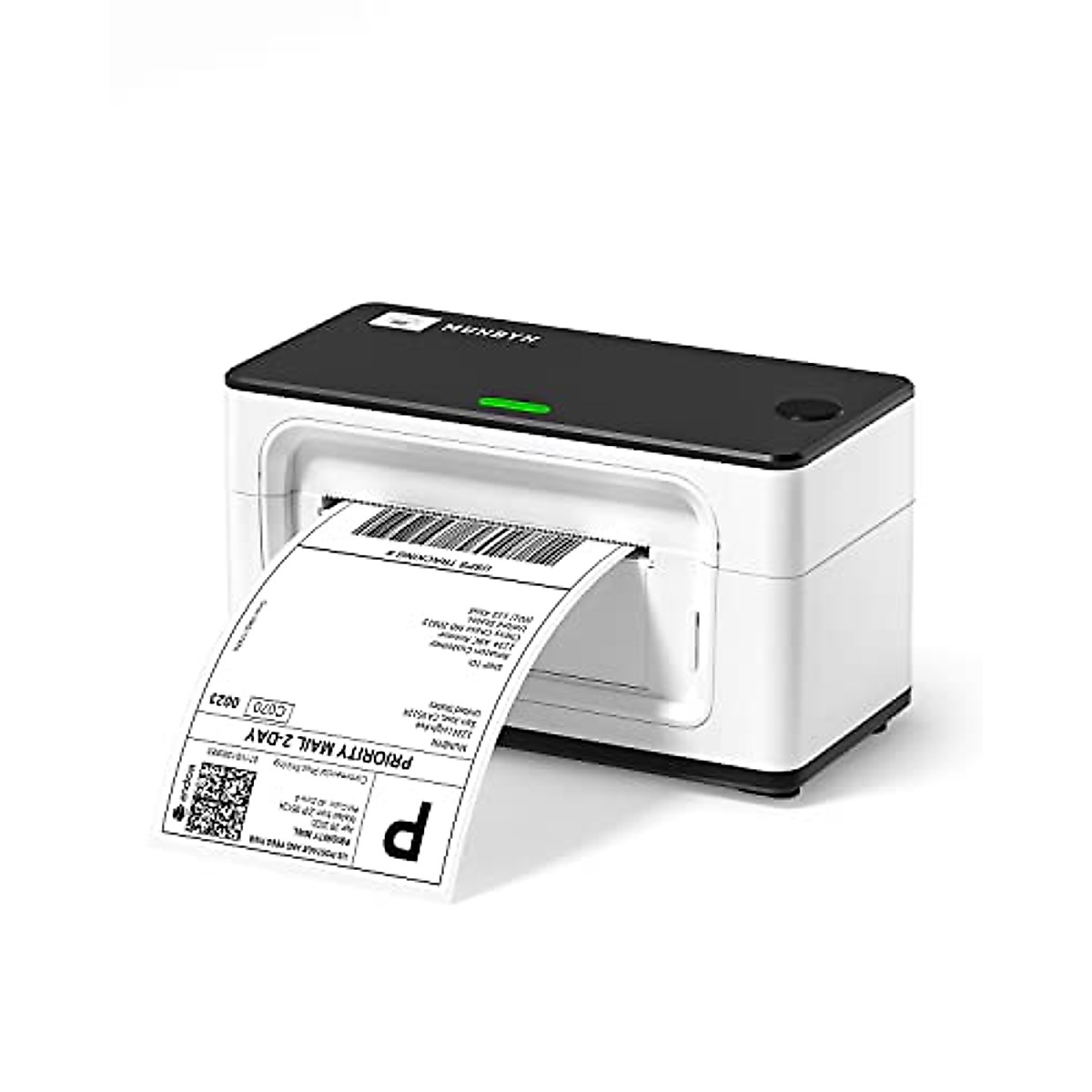 MUNBYN Shipping Label Printer, 4x6 Label Printer for Shipping Packages, External Rolls Label Holder