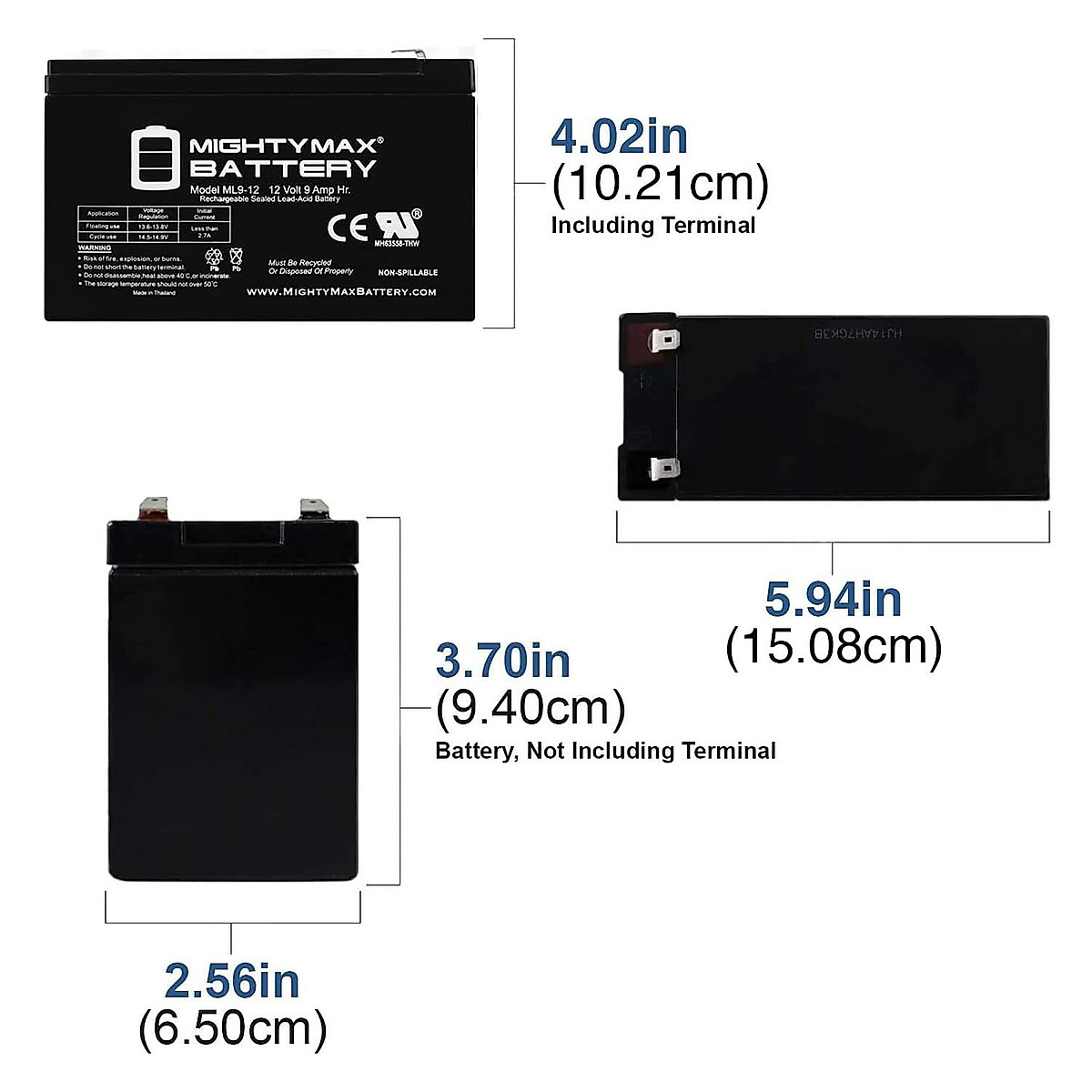 Mighty Max Battery 12V 9Ah SLA Battery Replaces Vexilar UP2012D FL-20 Ultra Pack