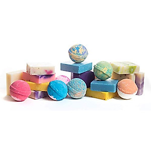 360Feel Forever Love- 6 Bath Bombs Plus 4 Handmade Soap Set- Essential Oil-Organic Bath Bomb For Her