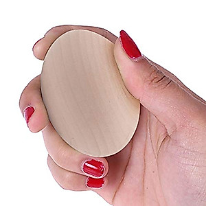 15Pcs Unpainted Wooden Fake Easter Eggs for Children DIY Game,Kitchen Craft Adornment,Wood Eggs for Encouraging Hens to Lay Eggs