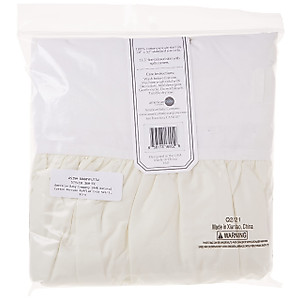 American Baby Company 100% Natural Cotton Percale Ruffled Crib Skirt, Cream, 52"L x 28"W + 13.5"
