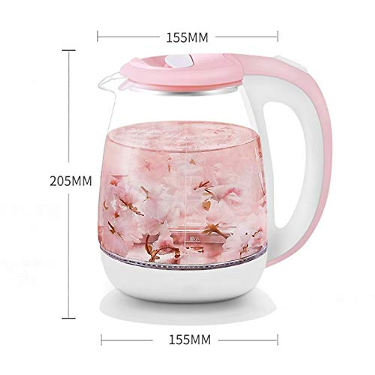 Electric Kettle, Multi-Function Teapot,Kettle, Temperature Control Kettle, Health Kettle, Automatic Thickened Glass Teapot Stainless Steel Heating Base Kettle (Color : B, Size : A)
