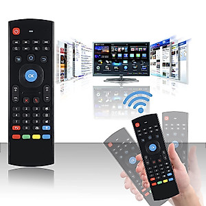 CHUNGHOP MX3 Voice Air Mouse Mini Keyboard Wireless Remote, 2.4G Multifunctional Fly Mouse with Motion Sensing Game Handle for 3-Gsensor HTPC Mini PC PS3/4 Xbox 360 and Android Smart TV Box 3-Gyro