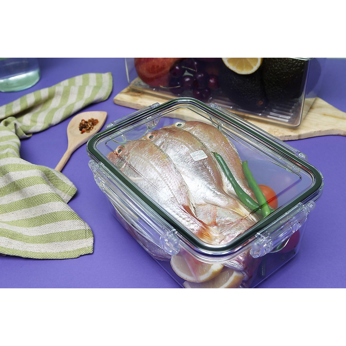 gotman Airtight Food Storage Containers Set, Rectangle 3pack(3 Containers + 3 Lids)- Tritan 100% |BPA-Free Meal Prep Container | Microwave, Freezer and Dishwasher Safe | Leak-Proof Lids