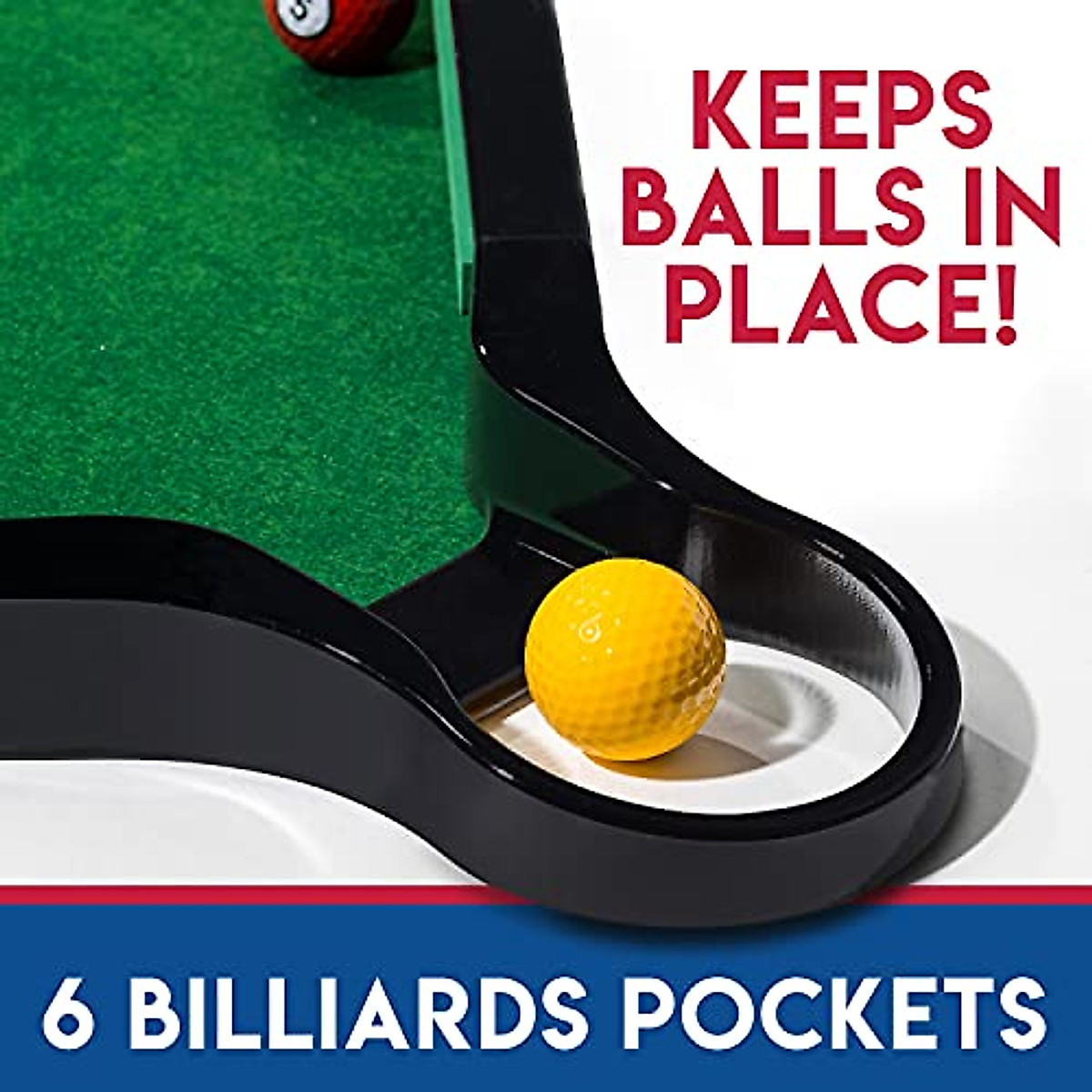 Franklin Sports Billiards Mini Putt Golf - Mini Golf + Pool Combo Game - Fun Indoor + Outdoor Family Game for Kids + Adults - Solo + Multiplayer Game