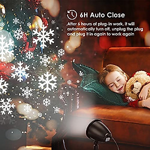 Anoak 2PCS Christmas Projector Lights Outdoor, Waterproof LED Christmas Decorations, Movable Snowflakes LED Light Projector for Christmas themed parties, family birthday parties and garden decoration.