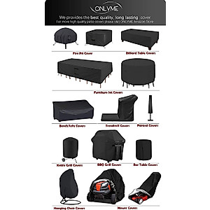 Onlyme Outdoor Patio Bench Cover Waterproof, 2 Seater, Loveseat, Sofa, Glider, Furniture Cover