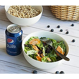 40 Ounces Soup Bowls, Salad Bowls, Cereal Bowls, Pasta Bowls, Pho Bowls, Durable Porcelain Off White Bowls Set of 4, 7 Inch