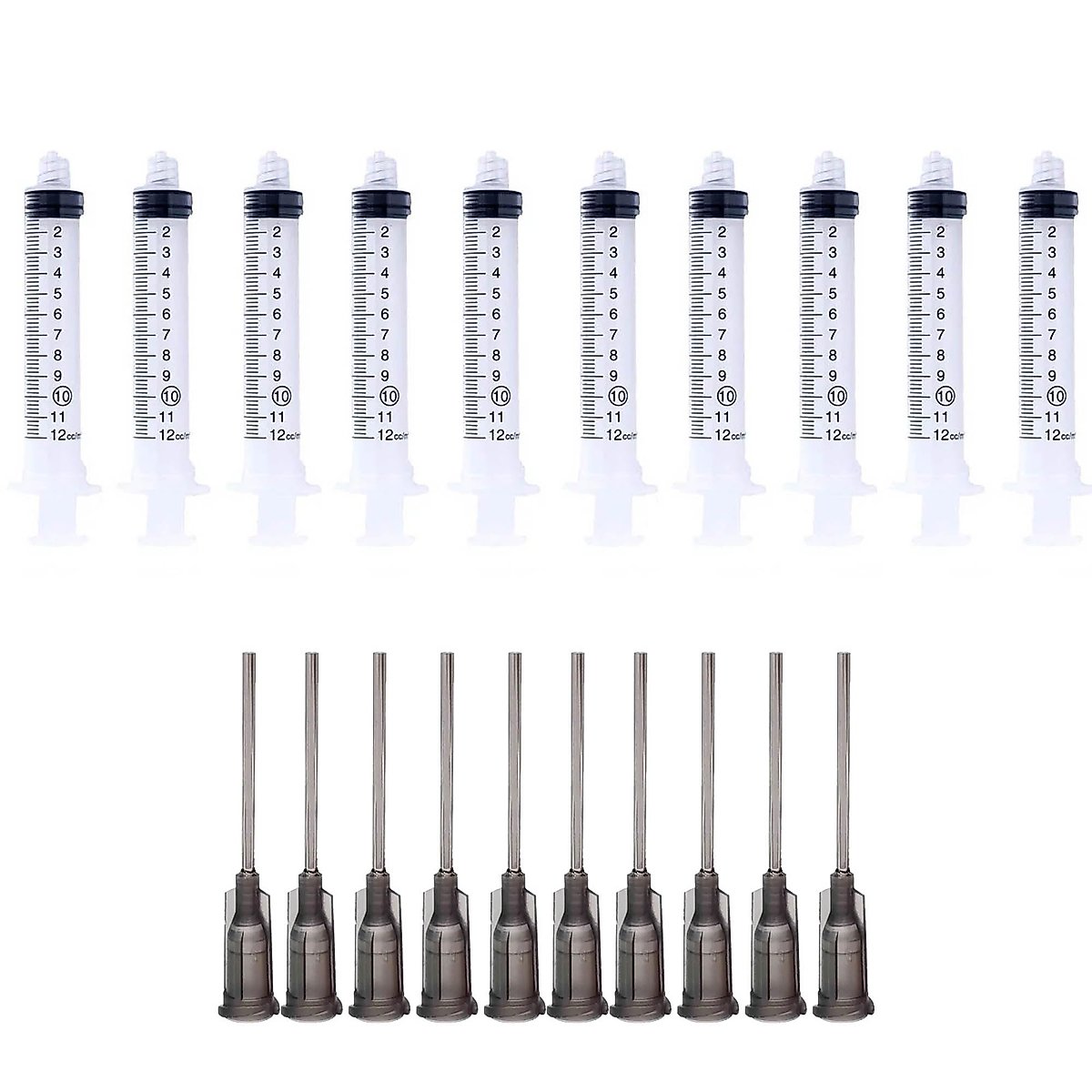10ml Sterile Syringe 16g x 1 1/2" Blunt Tip Needles - Pack of 10 - Perfect for Precision Crafting, DIY Projects, Ink Refilling, and Detailed Applications
