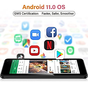 NORTH BISON Android Tablet 7 inch, Android 11 Tablet, 2GB RAM 32GB ROM, Quad-Core Processor, Dual Camera, WiFi, Bluetooth, 128GB Expand, GMS Certified-Silver