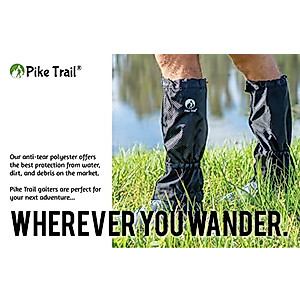Pike Trail Leg and Ankle Gaiters for Men and Women - Waterproof Boot Covers - for Hiking, Research Field Trips, Outdoor Trail Use, Snow and More - Adjustable Closures