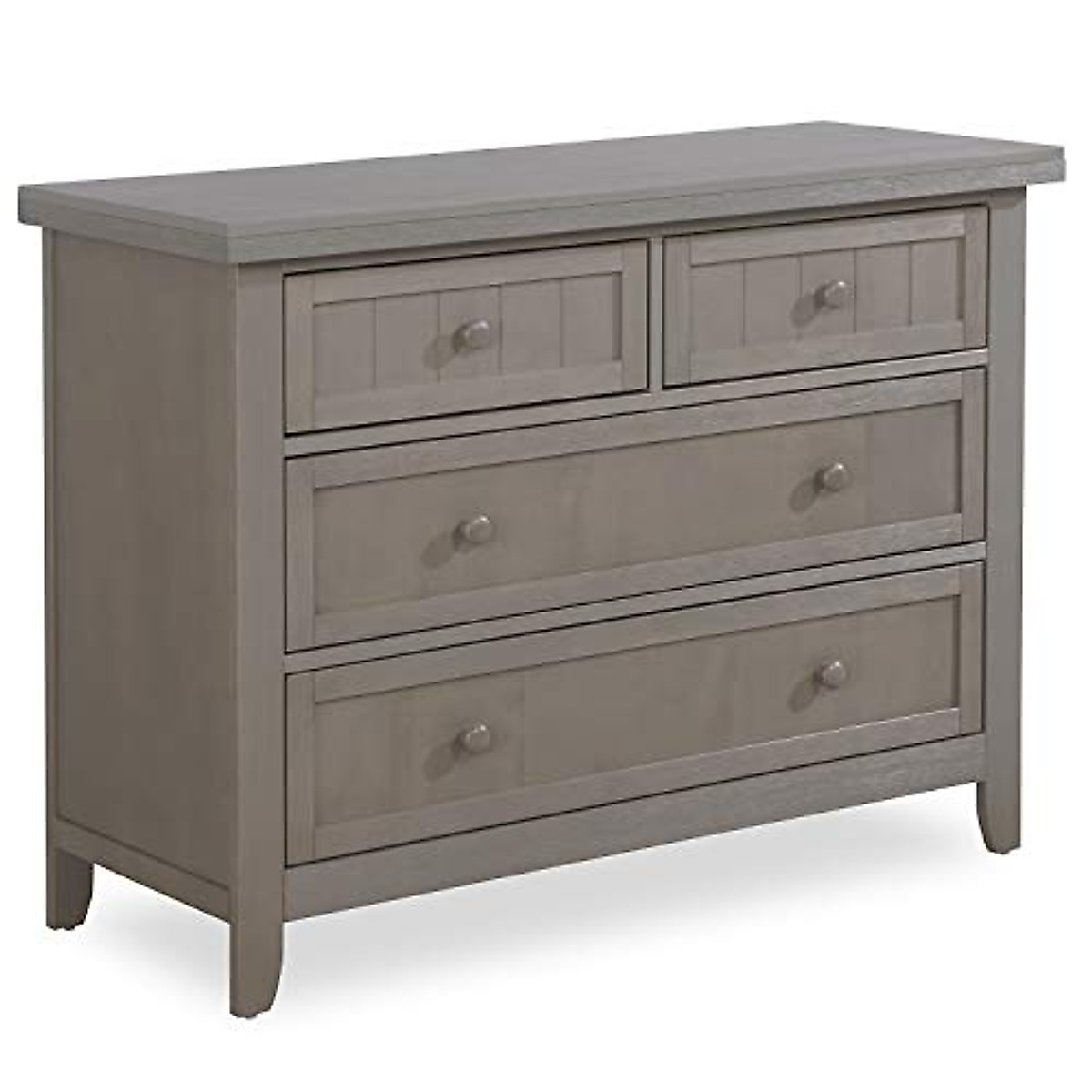 Dream On Me Maple Double Dresser I Kids Bedroom Dresser I Four Drawers Dresser I Farmhouse Modern, Oak Grey
