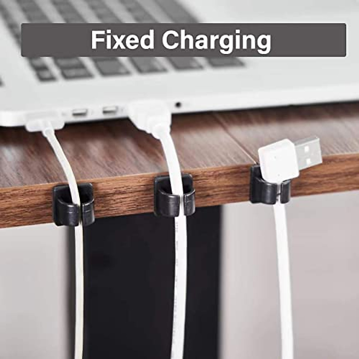 SHUNFUTONG 50 self-Adhesive Cable Clips: Cable Organizer Wire Rack Cable Manager Cable Fixer Cable Organizer