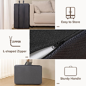 Vamcheer Tri Folding Mattress Queen Size - 6 Inch Foldable Mattress for Travel/RV/Camping/Guest Room/Yoga, Tri-fold Memory Foam Mattress with Washable Cover, Handle & Non-Slip Bottom, 78"x58"x6"