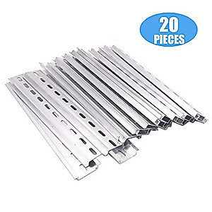 Erayco 20 Pieces DIN Rail Slotted Aluminum RoHS 7.5" Inches Long 35mm Wide 7.5mm High