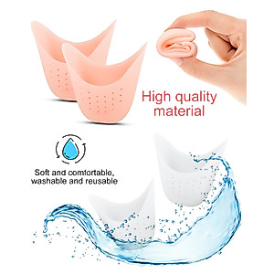 8Pcs BLATOWN Silicone Toe Protectors Toe Covers for Women Men Shoe Filling, Gel Toe Pads Toe Cushions with Breathable Hole for Pain Relief Fit for High Heel, Ballet, Point Shoes (Beige)