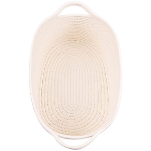 Laughbird Storage Box|Fabric Storage Basket Used to Organize The Shelf of Closet Shelf Baby Toys|Decorative Medium Woven Linen Closet Organizer, With Handle Cube (white, 3bags)