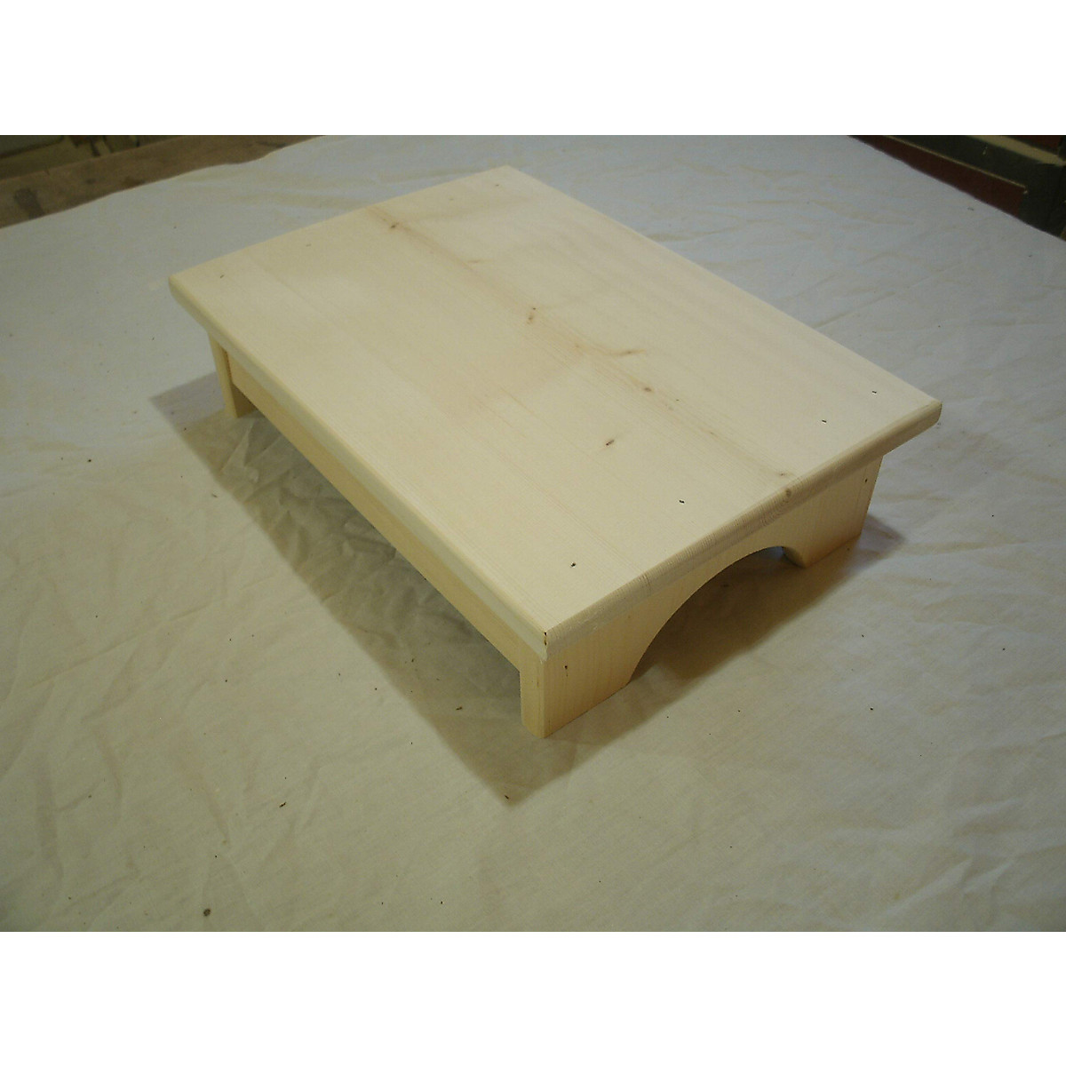 handmade 4" unfinished pine wooden step stool, wooden step stool, step stool, rustic wooden step stool