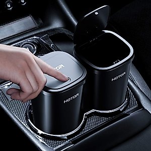 HOTOR Car Trash Can, Car Trash Cup with 30 Additional Car Trash Bags for Exclusive Using, Multipurpose Trash Can for Car, Office & Home to Meet Various Needs - 2 Packs